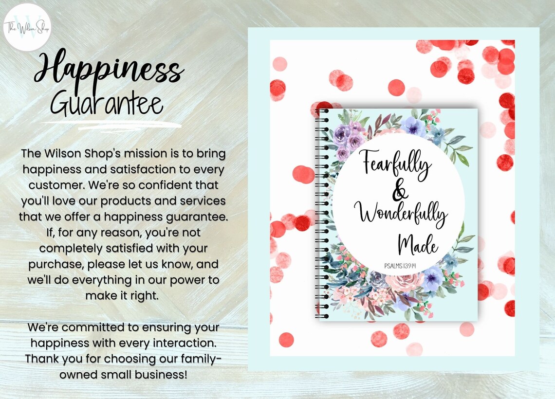 Spiral Notebook Inspirational Message Bible Verse Psalms - Etsy