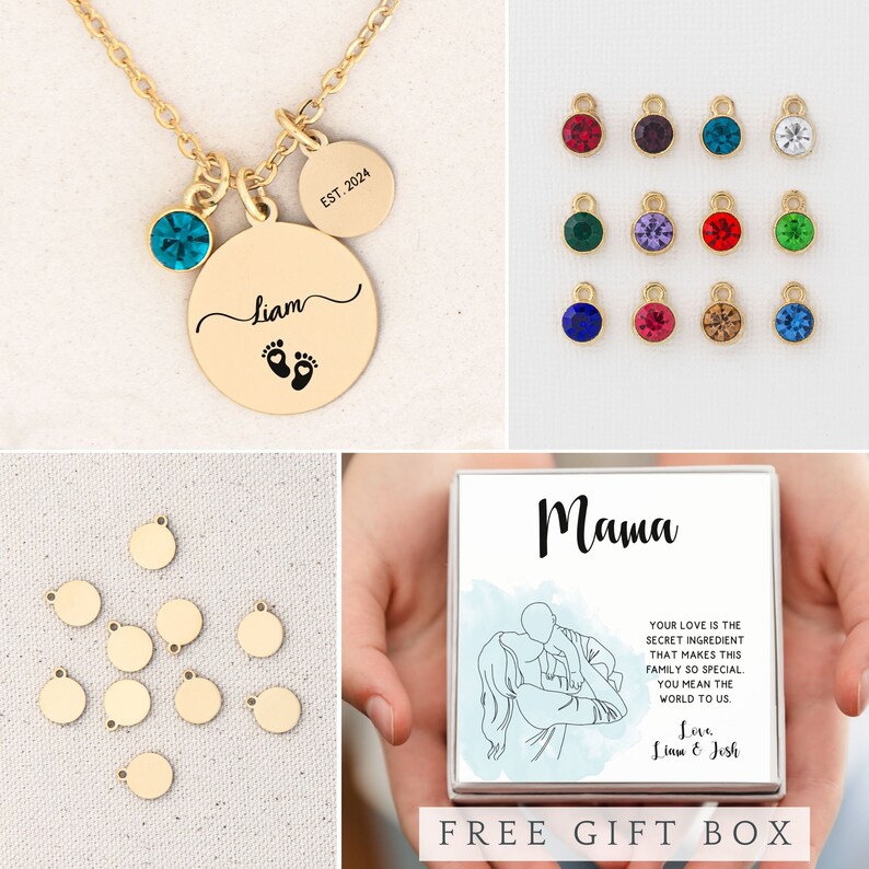 Boy Mom Gift, Personalized New Mom Necklace, New Mom Necklace and ...