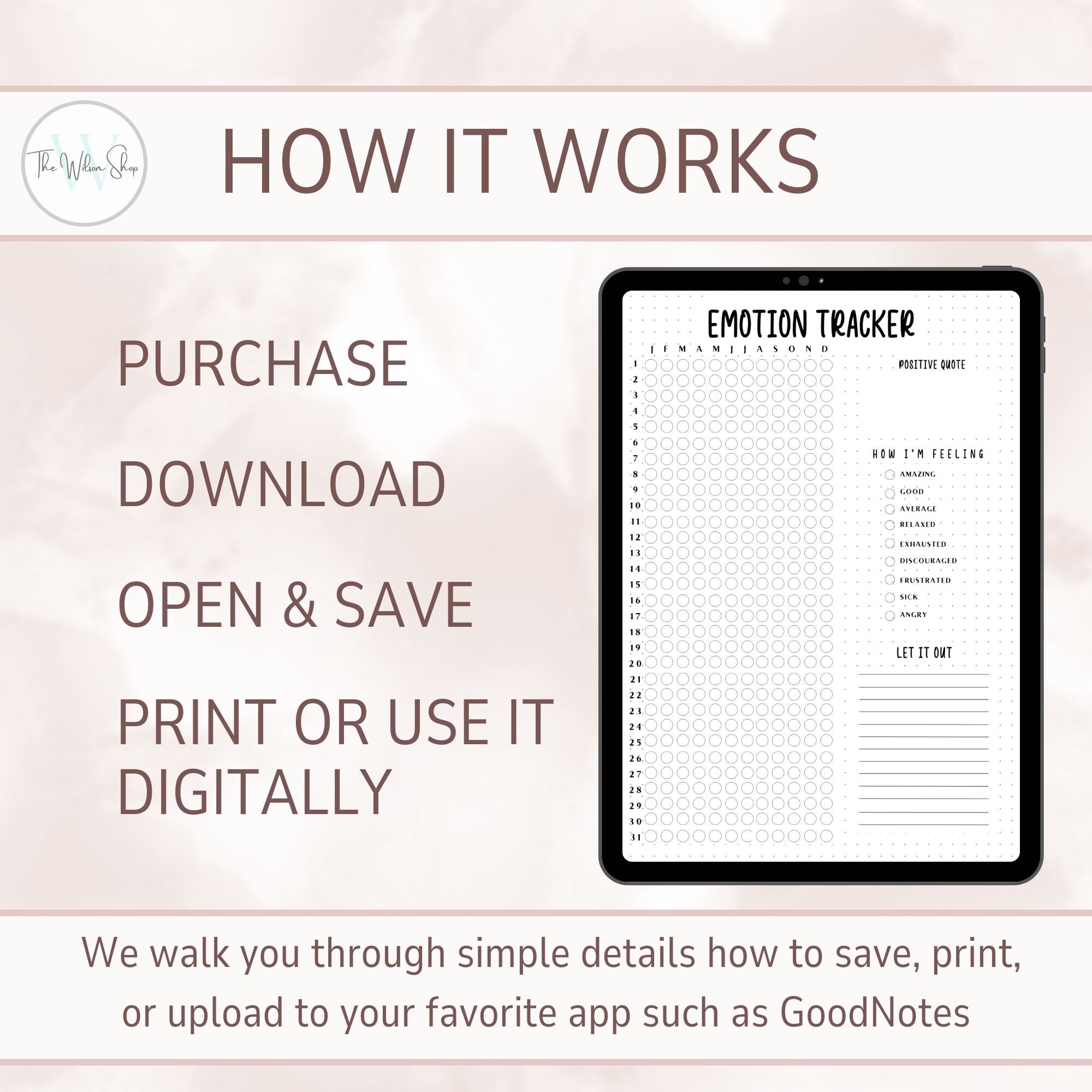 Emotion Tracker Bullet Journal, Printable Anxiety Tracker, Custom ...
