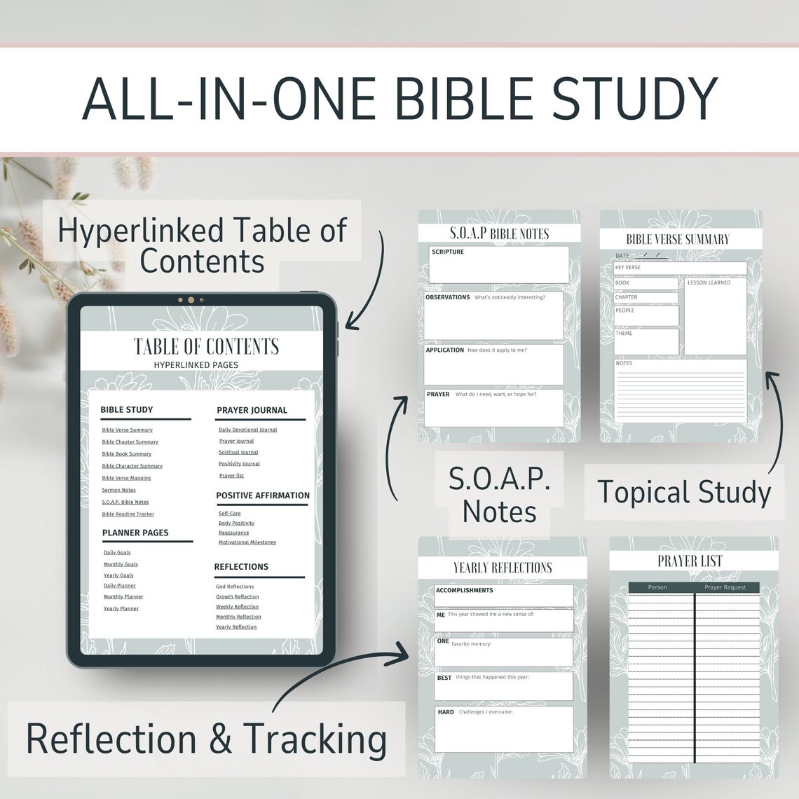 Bible Study Journal Digital, Bible Study Guide, Bible Study Printable ...