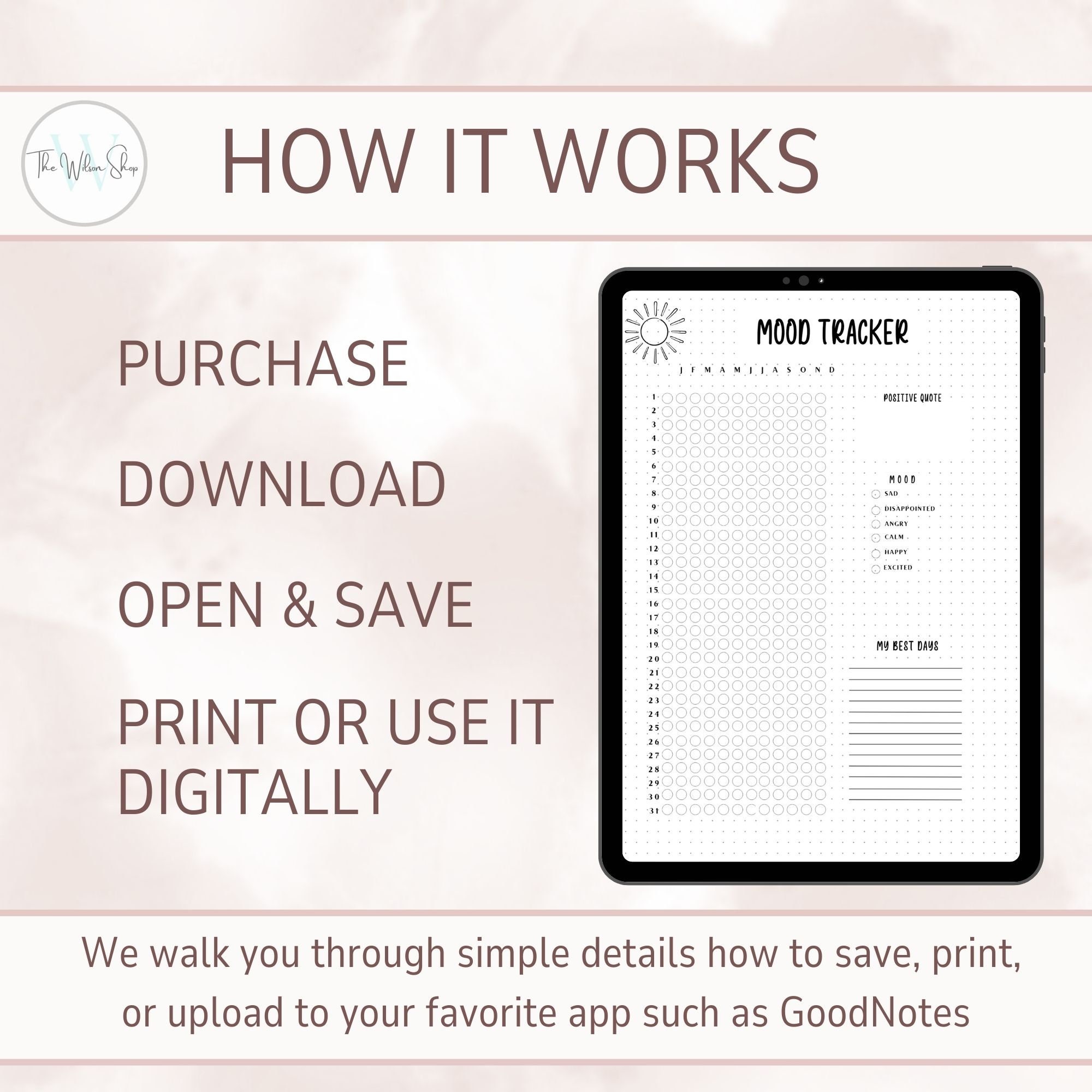 Mood Tracker Bullet Journal Page, Mood Tracker Journal, Printable Mood ...