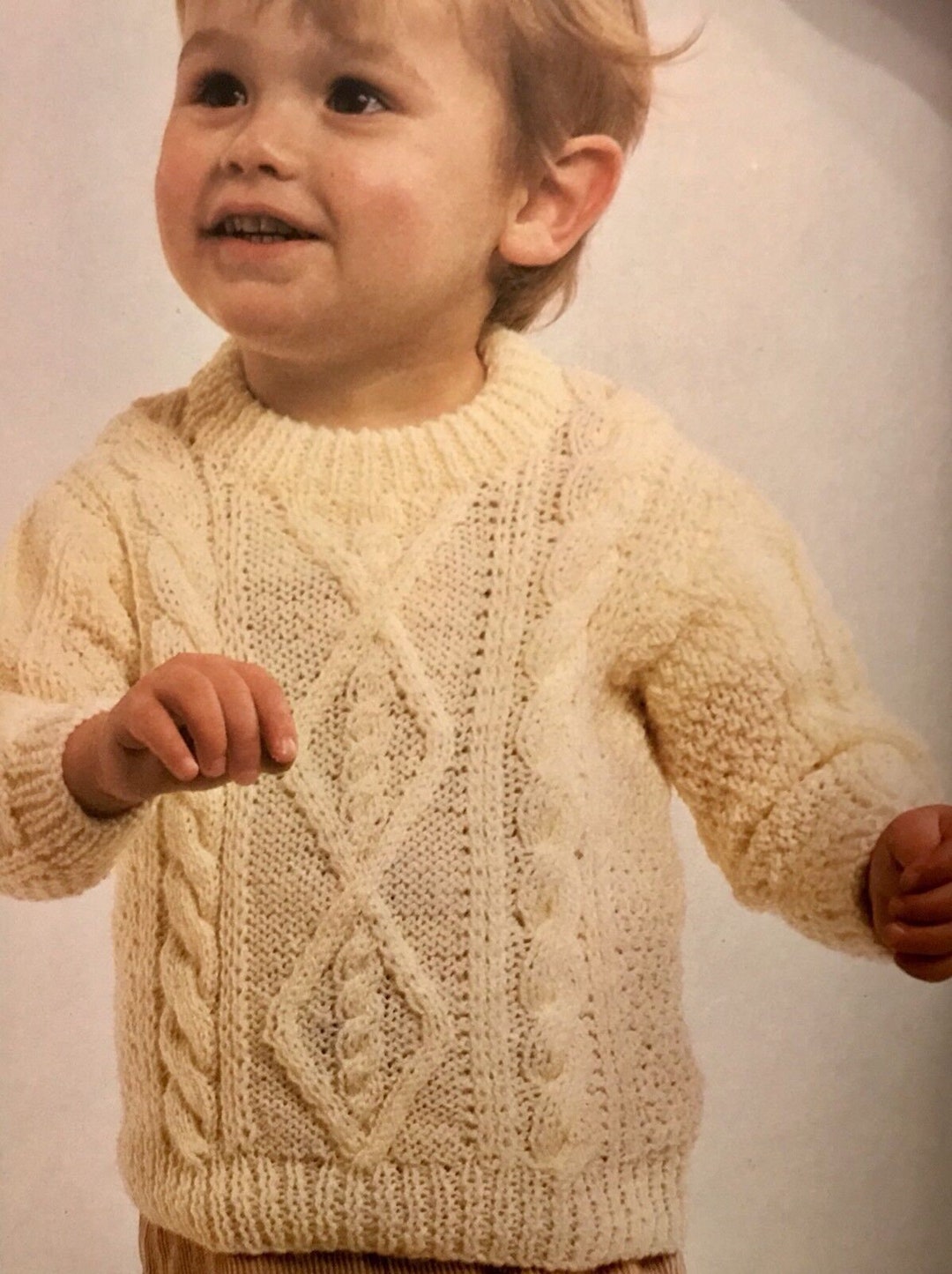 Knitting Pattern Childrens Cable Jumper Sweater - Etsy