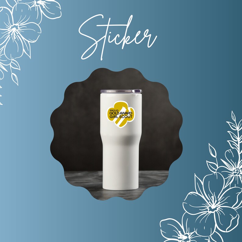 5 Trefoil Gold Award Girl Scout Sticker for Car Water - Etsy