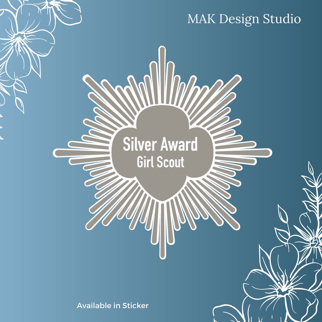3 Star Gold Award or Silver Award Girl Scout Vinyl 3 Sticker for Car ...