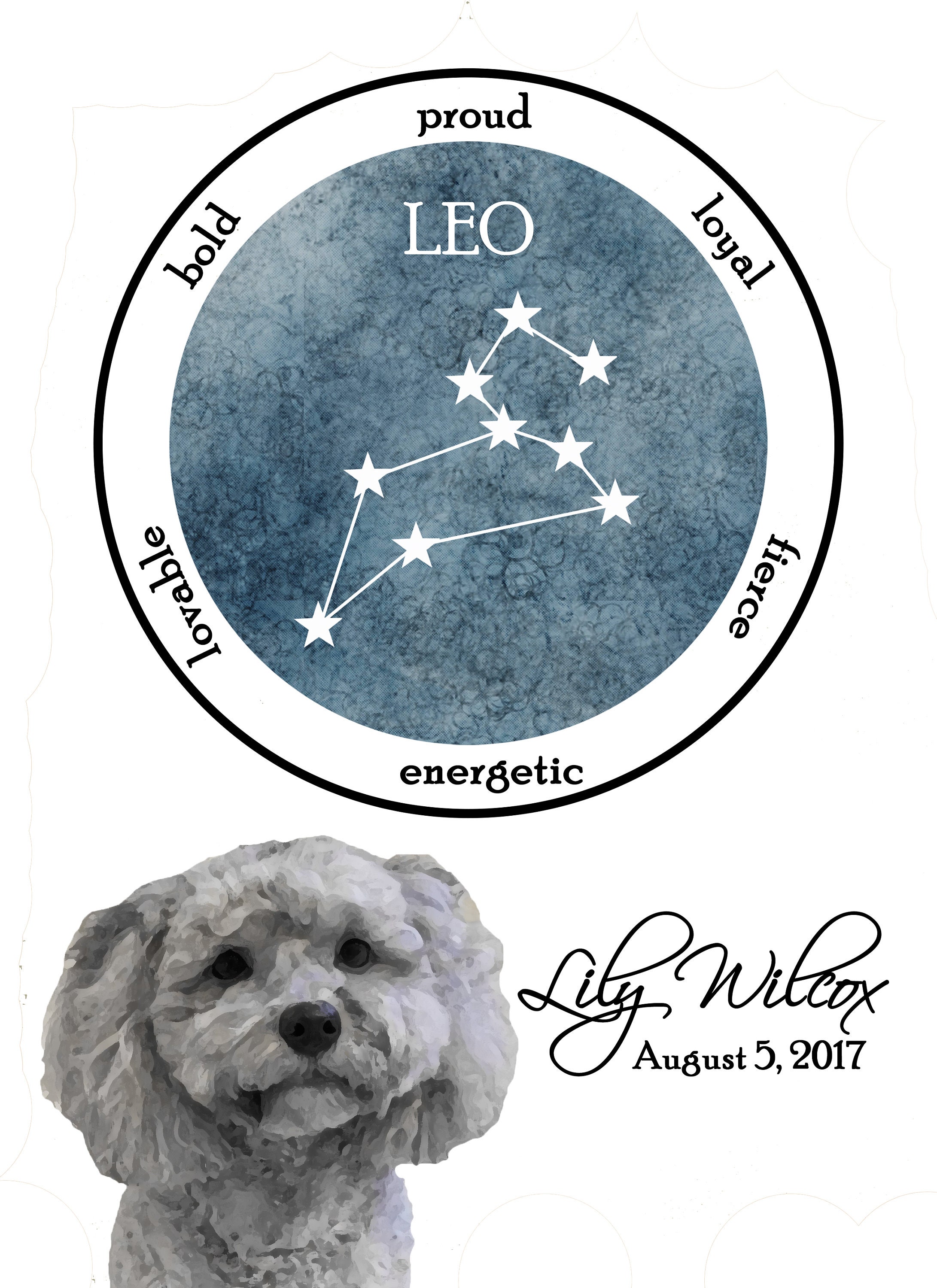Custom DIGITAL Pet Astrology Printable-pet Zodiac Sign-digital Download ...
