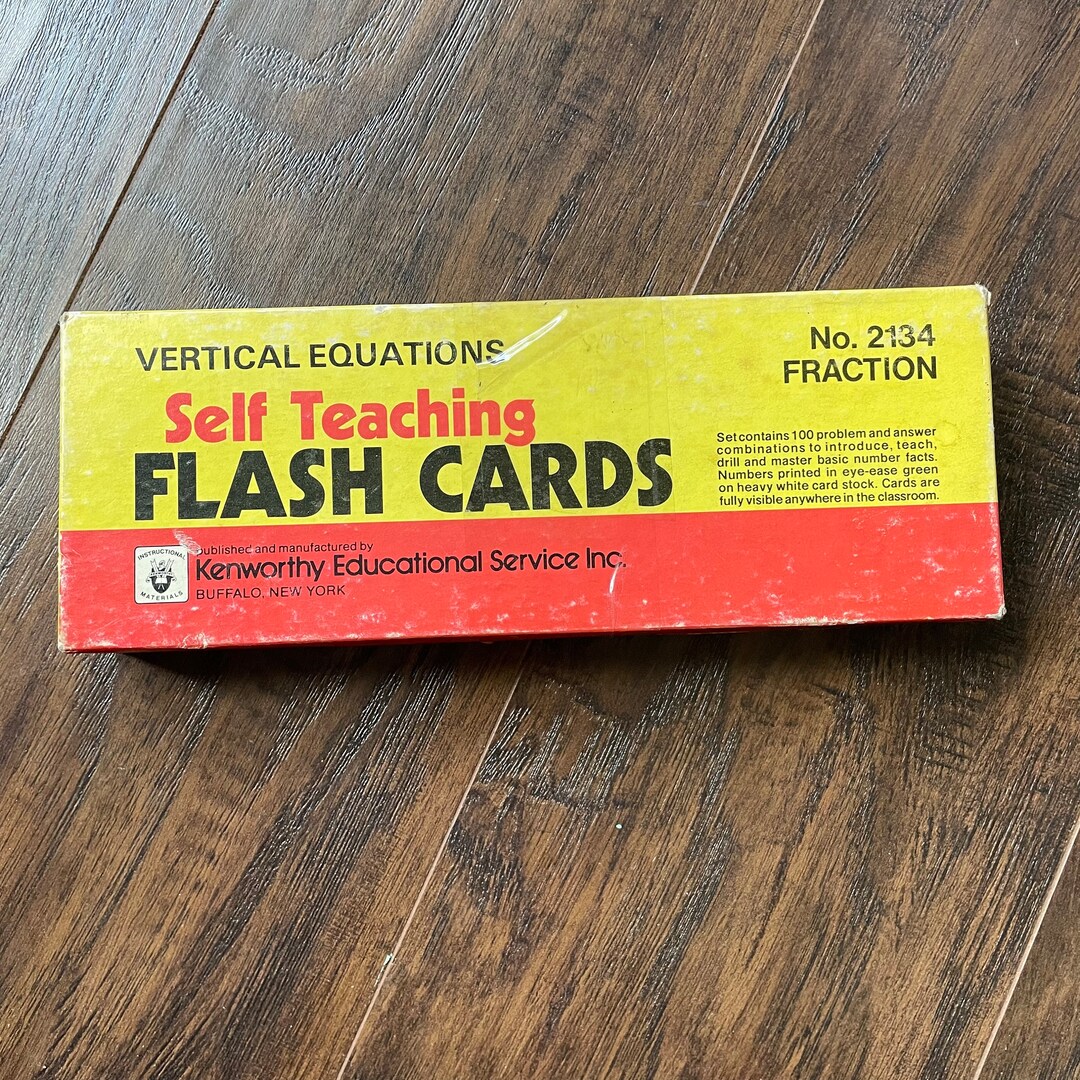 Vintage 1955 Flash Cards Fractions - Etsy