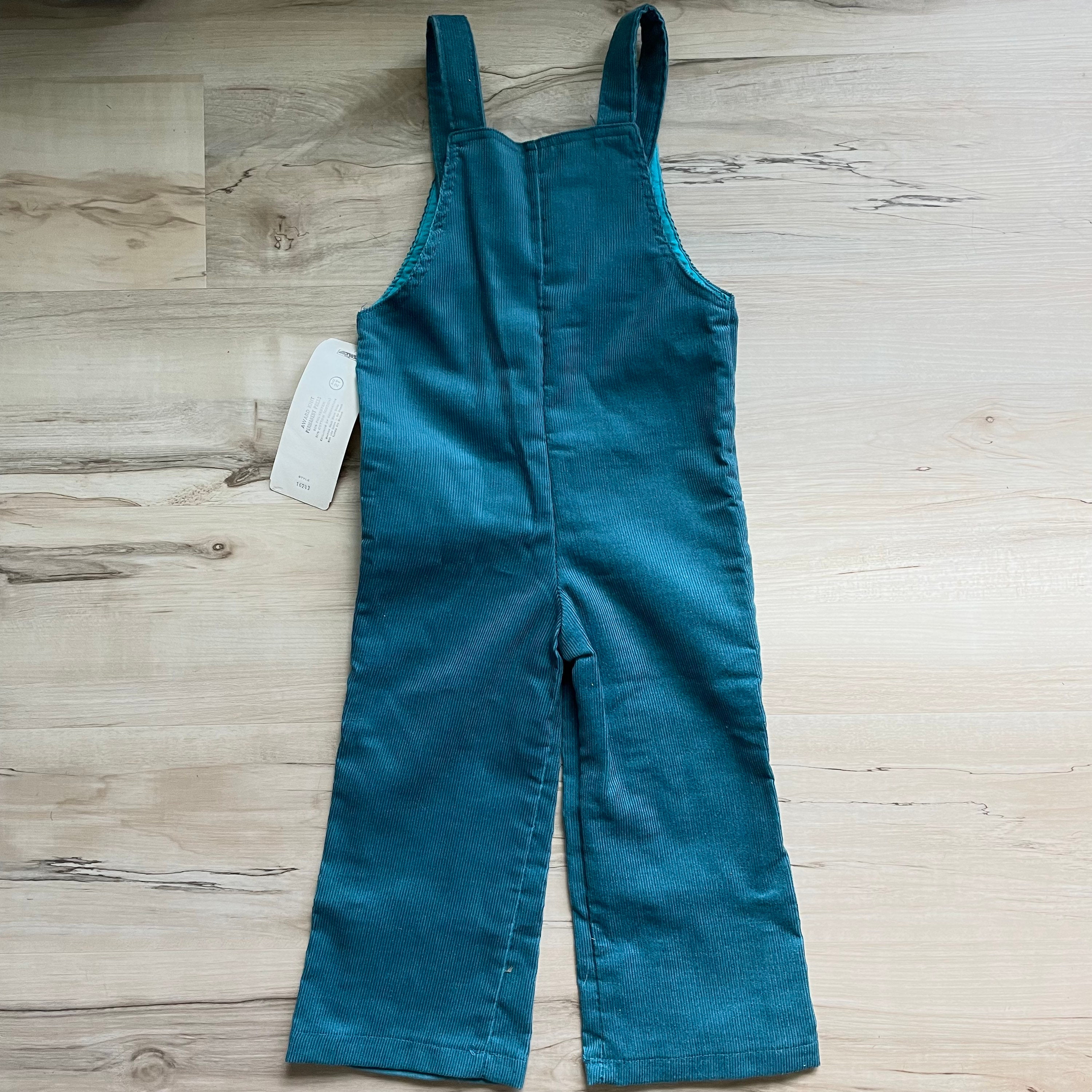 NWT Vintage Healthtex Corduroy Football Teal Overalls- Made in USA - Etsy
