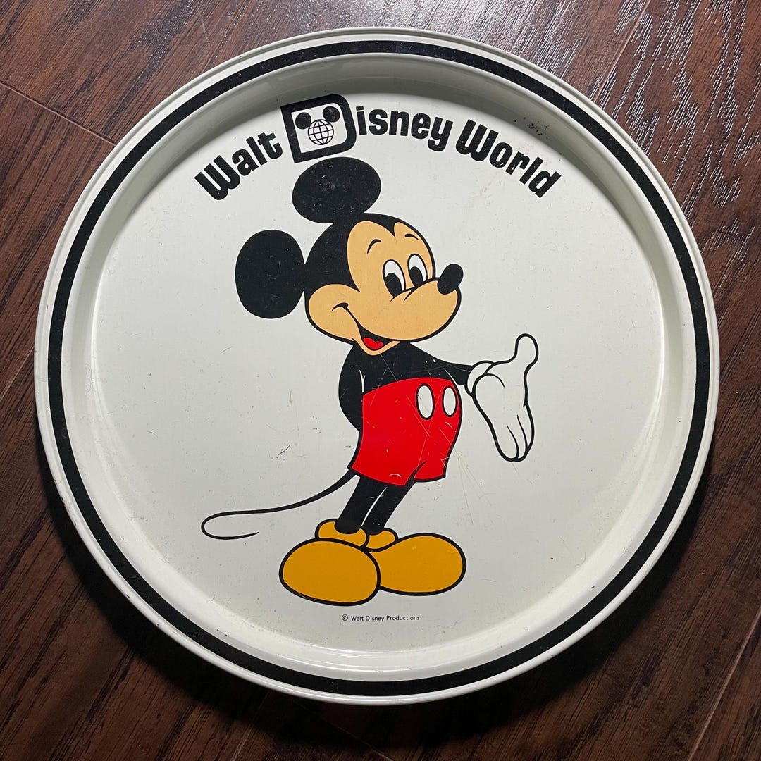 Vintage Walt Disney World Mickey Mouse Tray - Etsy