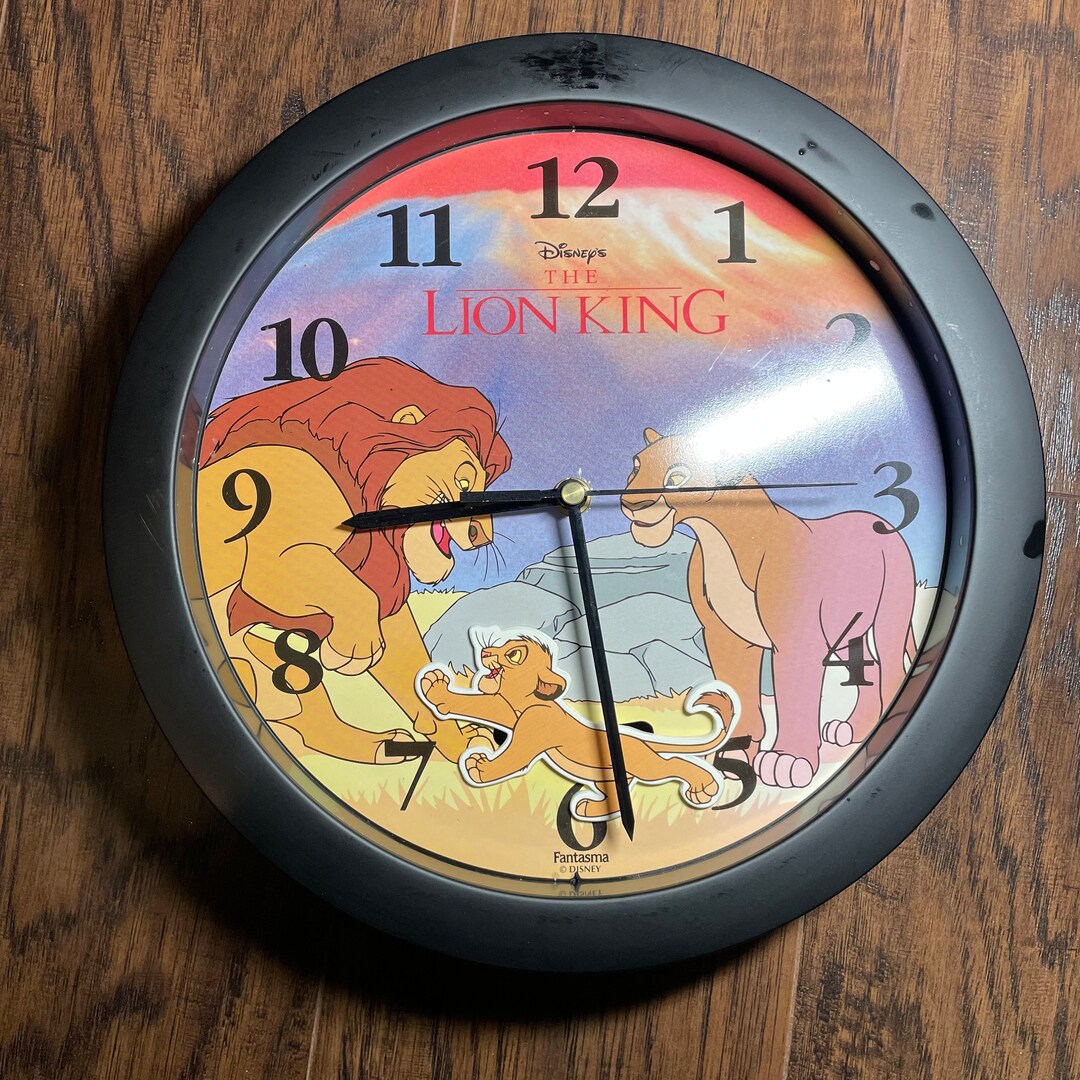 Vintage Disney Lion King Wall Clock - Etsy