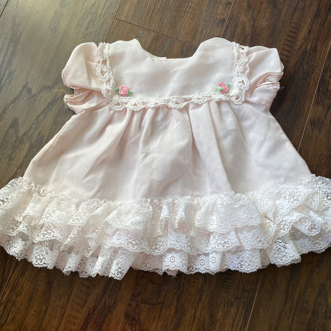 Vintage Allison Ann Light Pink Ruffle Dress - Etsy