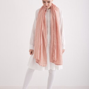 Linen Scarf. Natural Soft Washed Linen Scarf. - Etsy