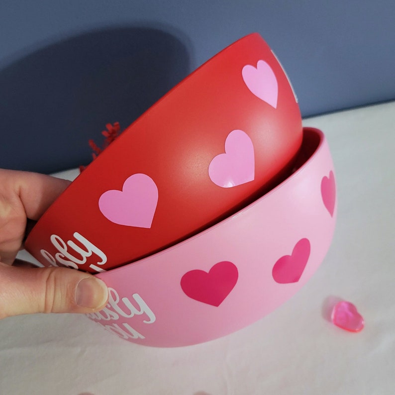 Personalized Valentine's Day Cereal Bowls Gift Set - Etsy