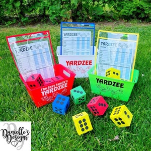 Personalized Yardzee Yard/lawn Game - Mix and Match Colors - Two Dice ...