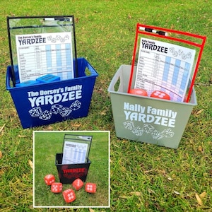 Personalized Yardzee Yard/lawn Game - Mix and Match Colors - Two Dice ...