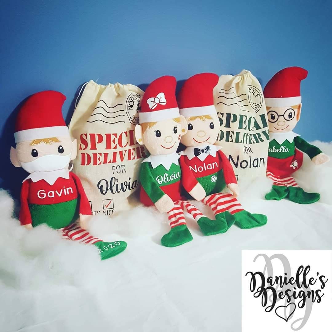 Personalized Stuffed/plush Elf and Santa Sack for Girls and Boys! Add ...