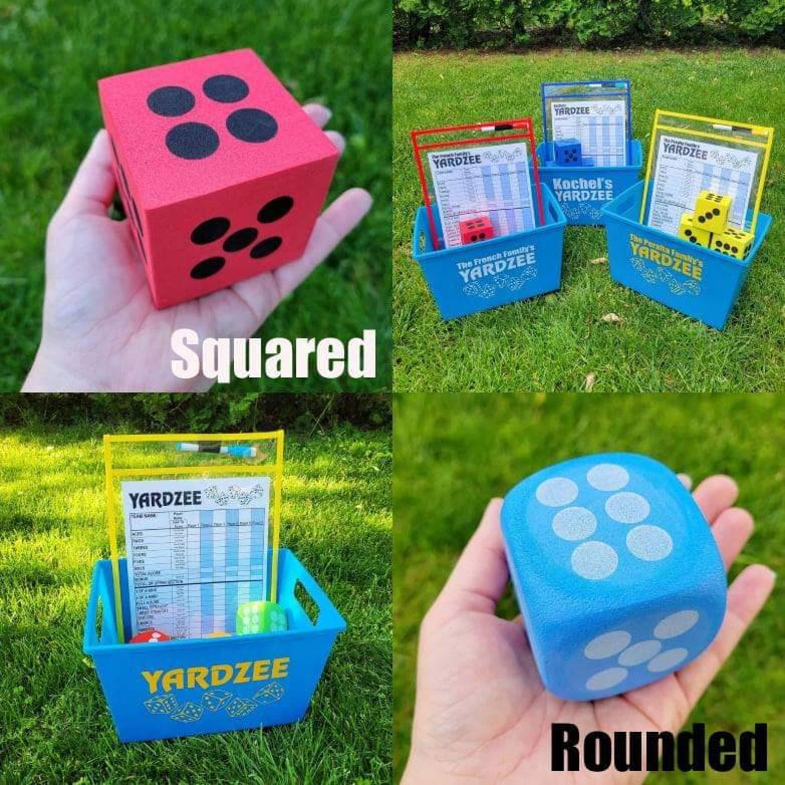 Personalized Yardzee Yard/lawn Game - Mix and Match Colors - Two Dice ...