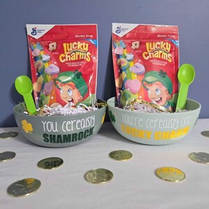 Personalized St Patrick's Day Gift Cereal Bowls - You Cerealsly ...