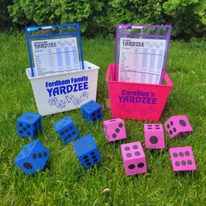 Personalized Yardzee Yard/lawn Game - Mix and Match Colors - Two Dice ...