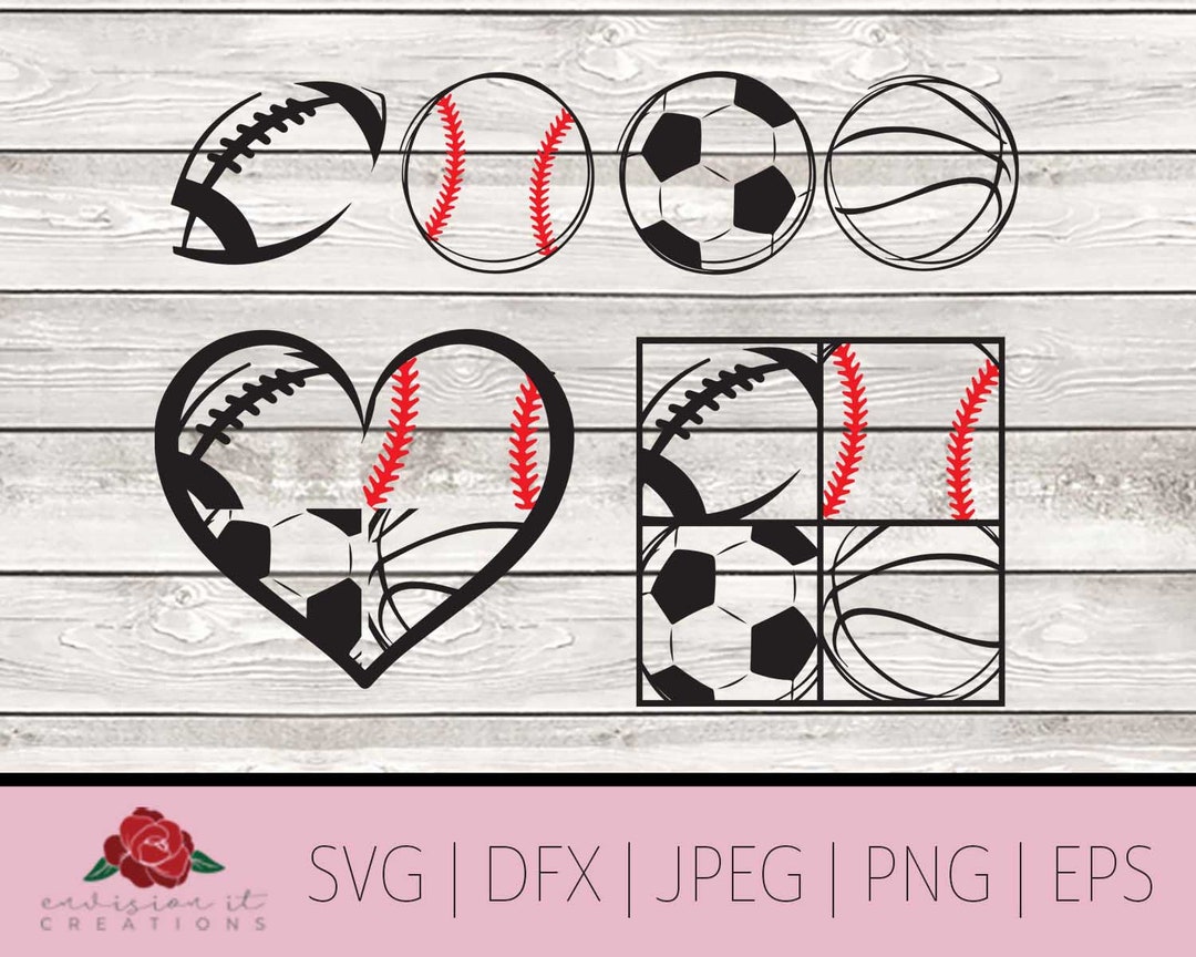 Multiple Sports SVG, Combo Sports Svg, Football SVG, Baseball SVG ...