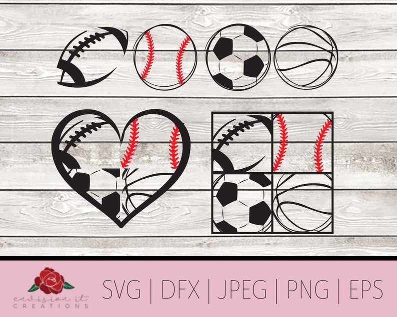 Multiple Sports SVG Combo Sports Svg Football SVG Baseball - Etsy
