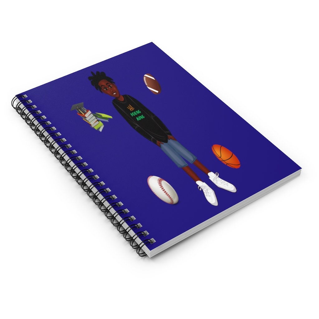 African American Boy Notebook Afro Boy Lined Notebooks Blank - Etsy