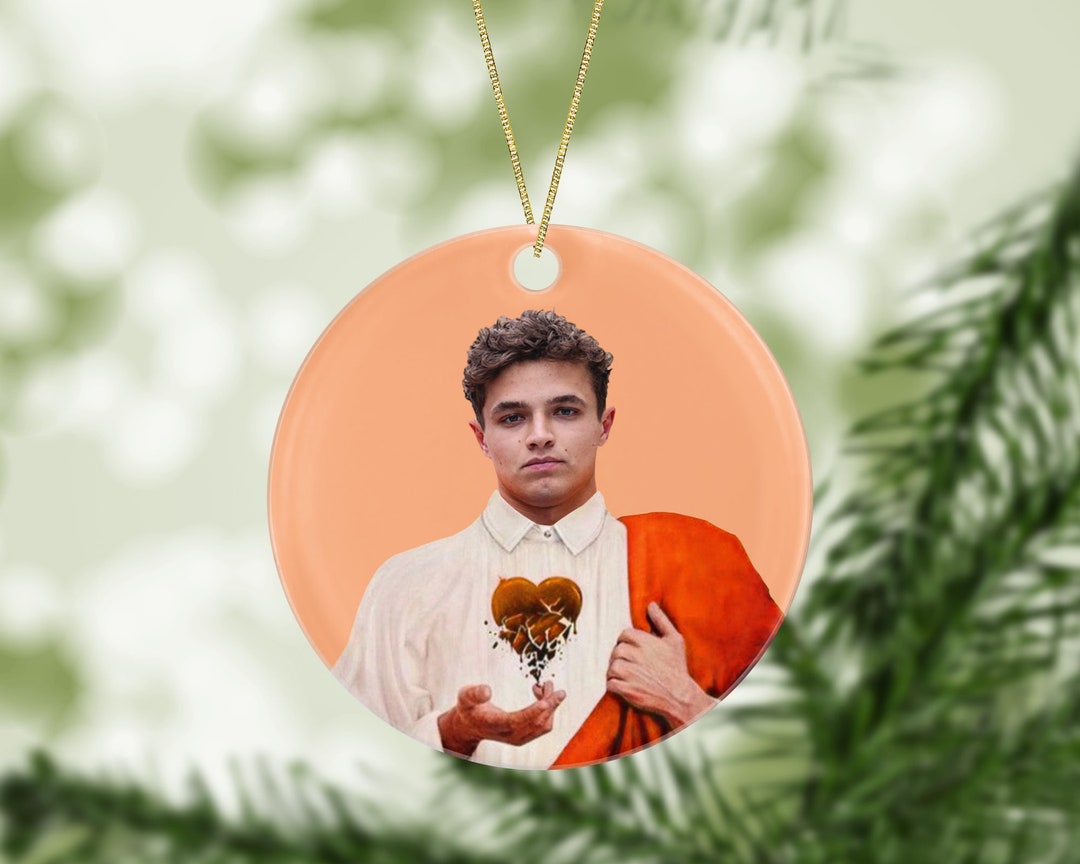 Saint Lando Norris Ceramic Ornament Christmas Tree Ornament Gift F1 ...