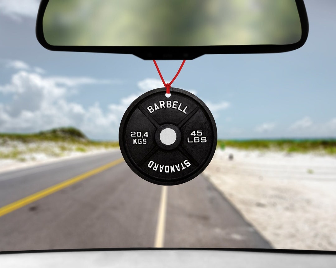 Barbell Weight Car Air Freshener Car Accessory Fun Gift Gym Goer Gym ...