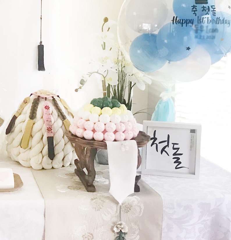 Korean Dohl Birthday 100 Day Dolsang, 돌 백일 싸인, DIY 돌상차림, Wedding Sign ...