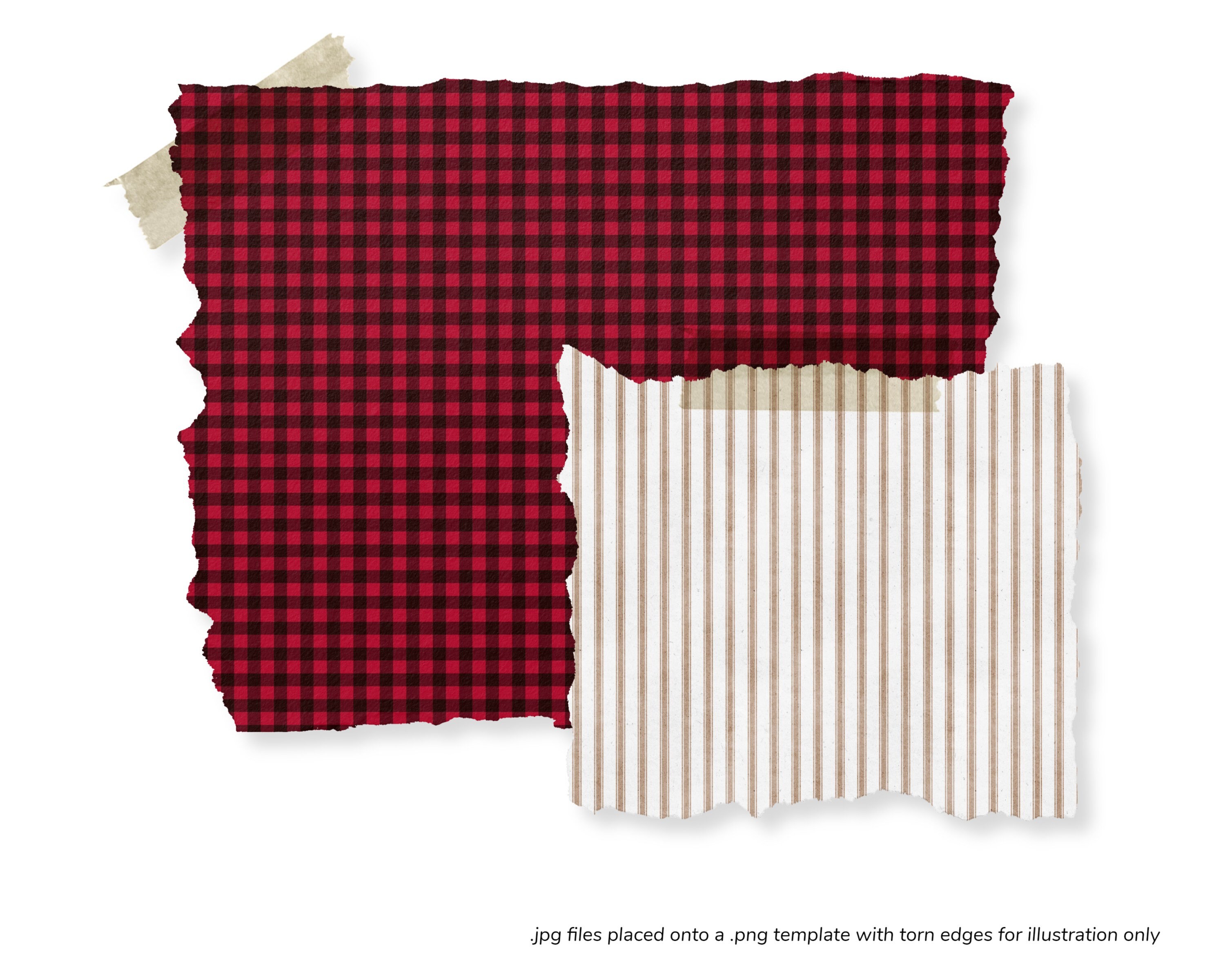 Country Christmas Cottage Digital Scrapbooking Paper, Instant Download ...