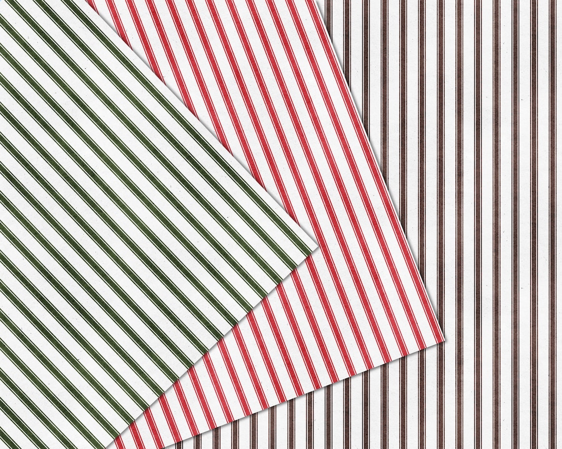 Country Christmas Cottage Digital Scrapbooking Paper, Instant Download ...