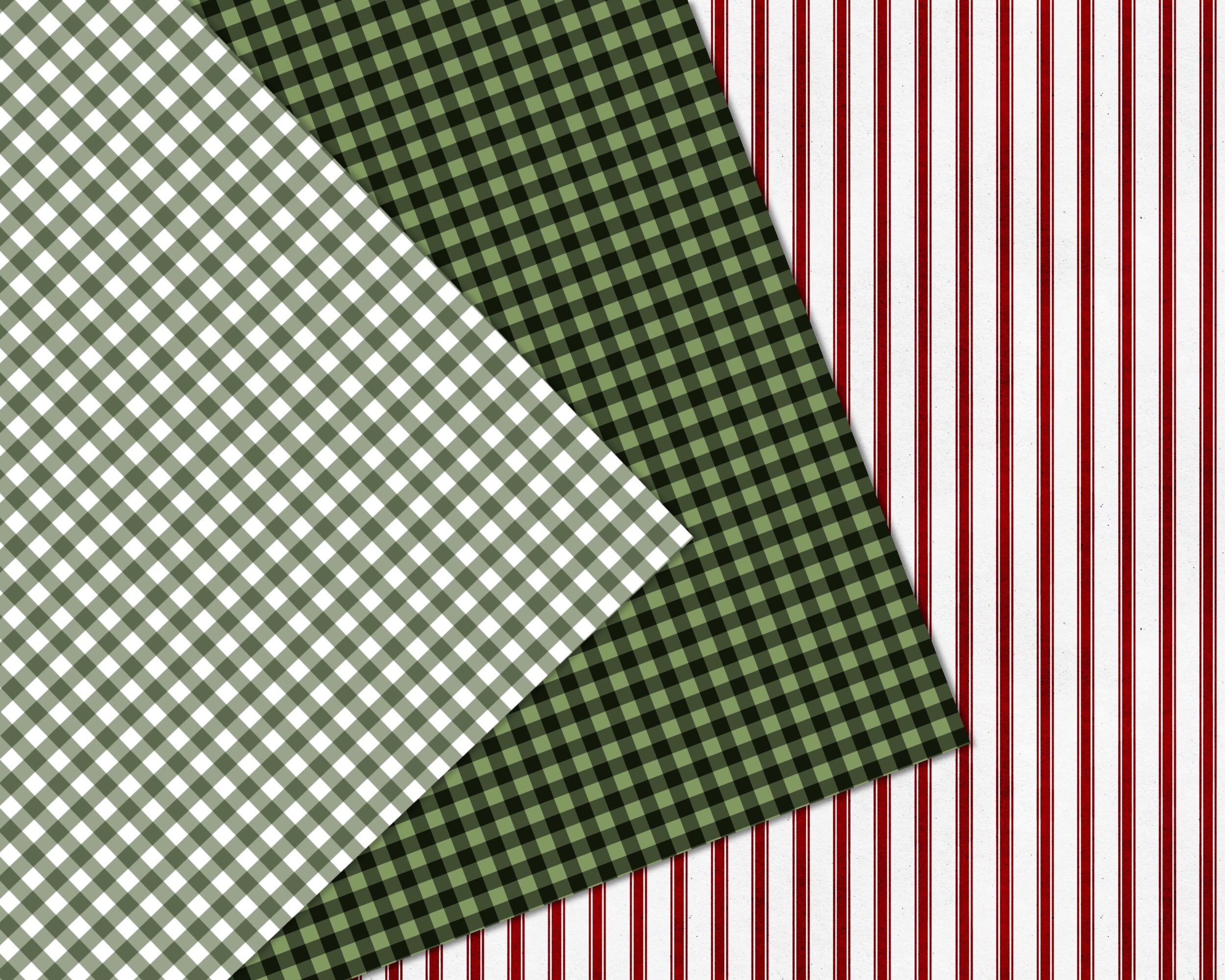 Country Christmas Cottage Digital Scrapbooking Paper, Instant Download ...