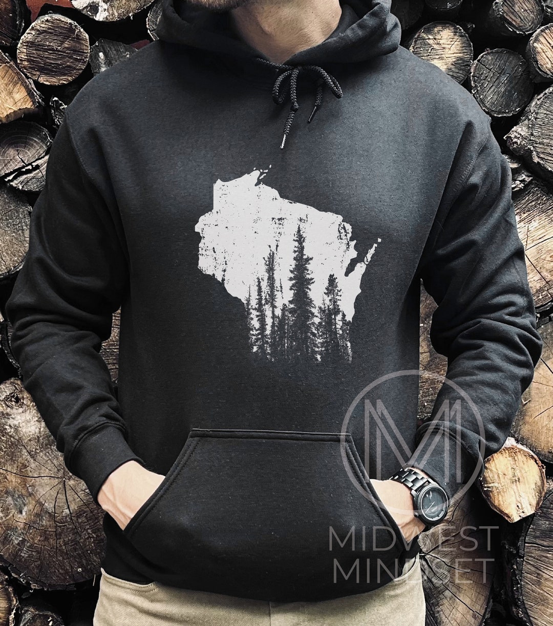 Wisconsin Hoodie, Wisconsin Sweatshirt, Wisconsin Gift, up North ...