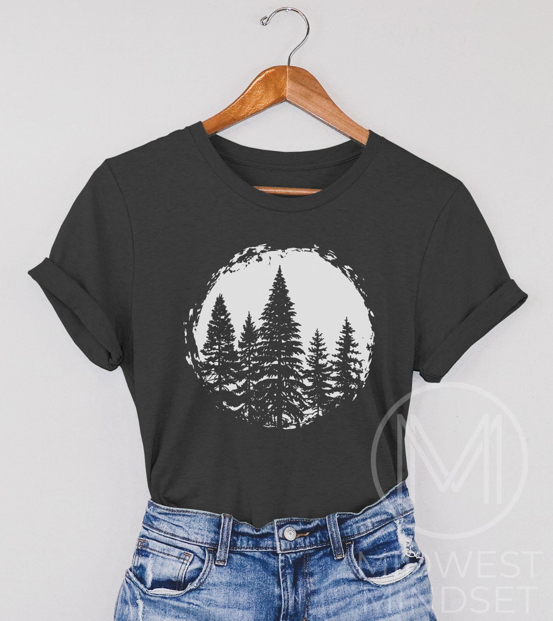 Pine Tree Tshirt, Nature Lover, Forest Tee, Womens Camping, Hiking Gift ...
