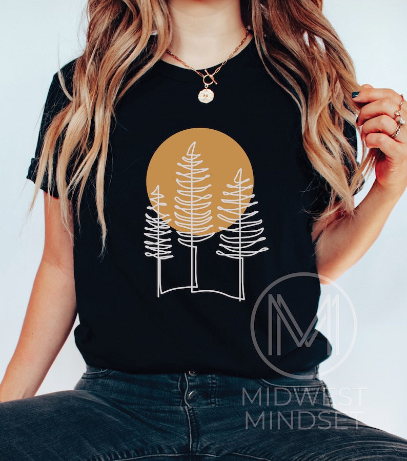 Pine Tree T Shirt Forest Themed Shirt Camping Gift Shirt - Etsy