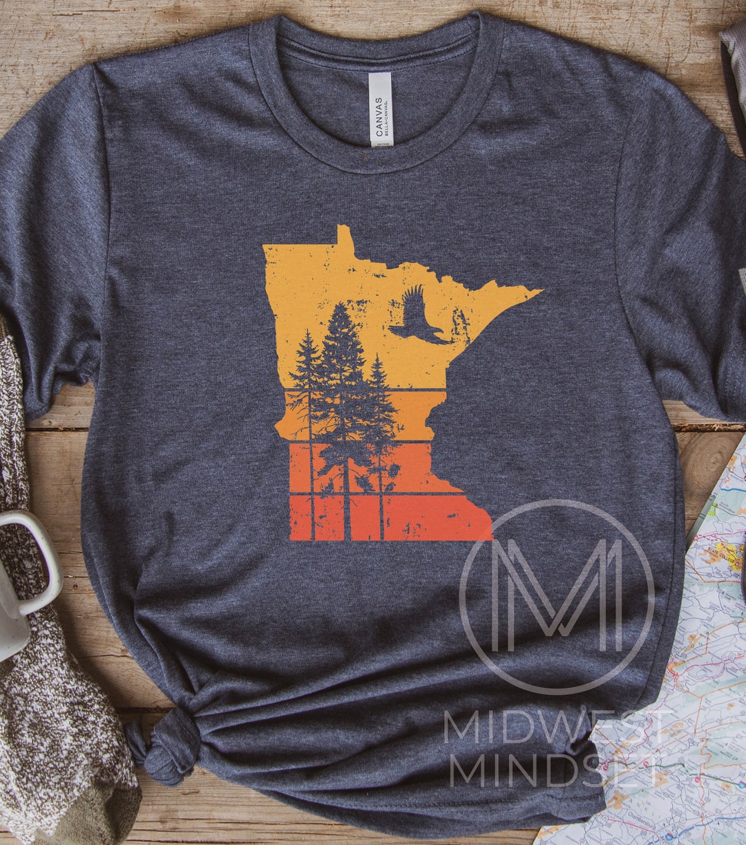 Minnesota T Shirt, Minnesota Gift, Minnesota Retro Shirt, Vintage MN ...