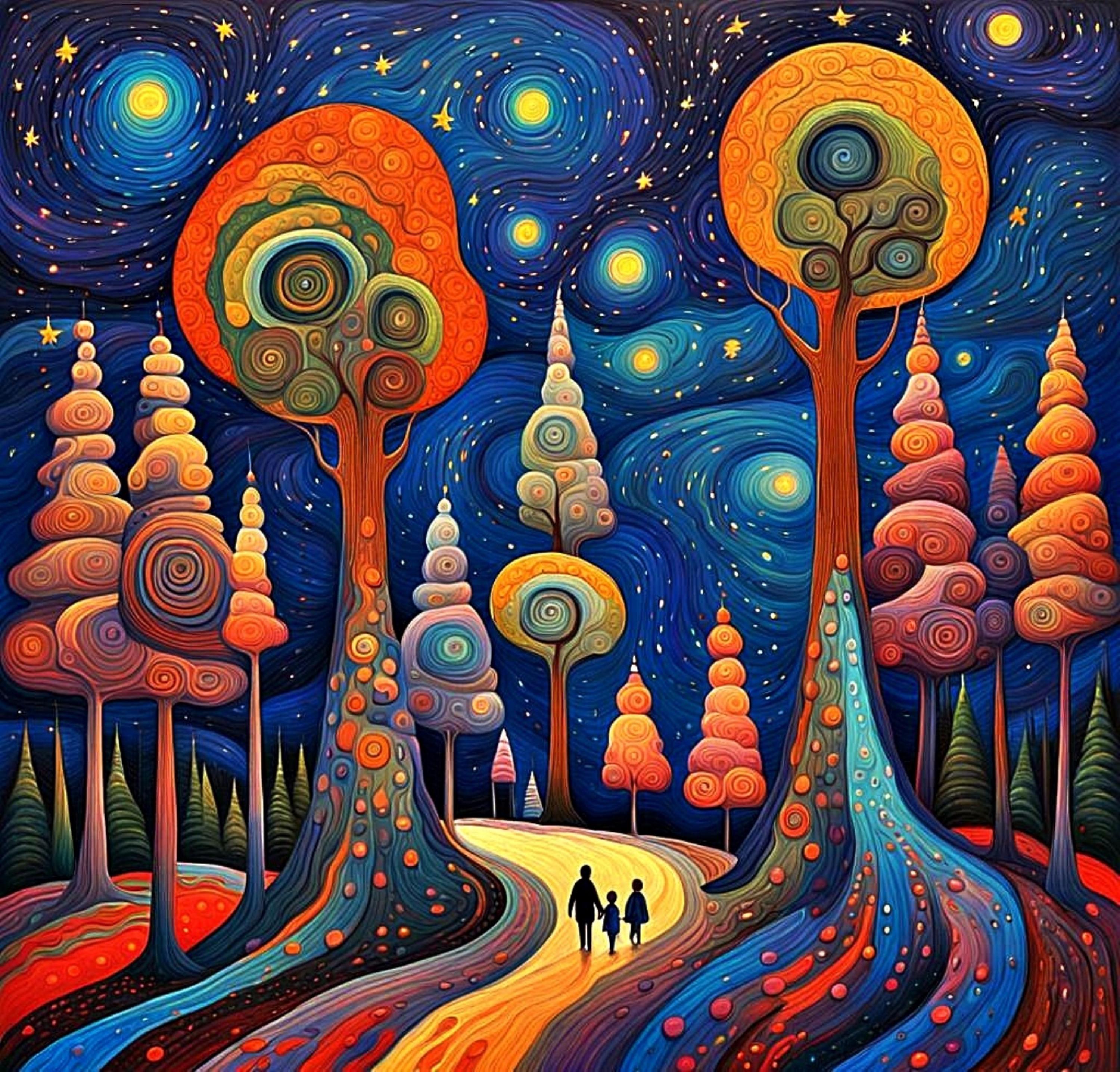 The Enchanted Forest in Starlight - Etsy