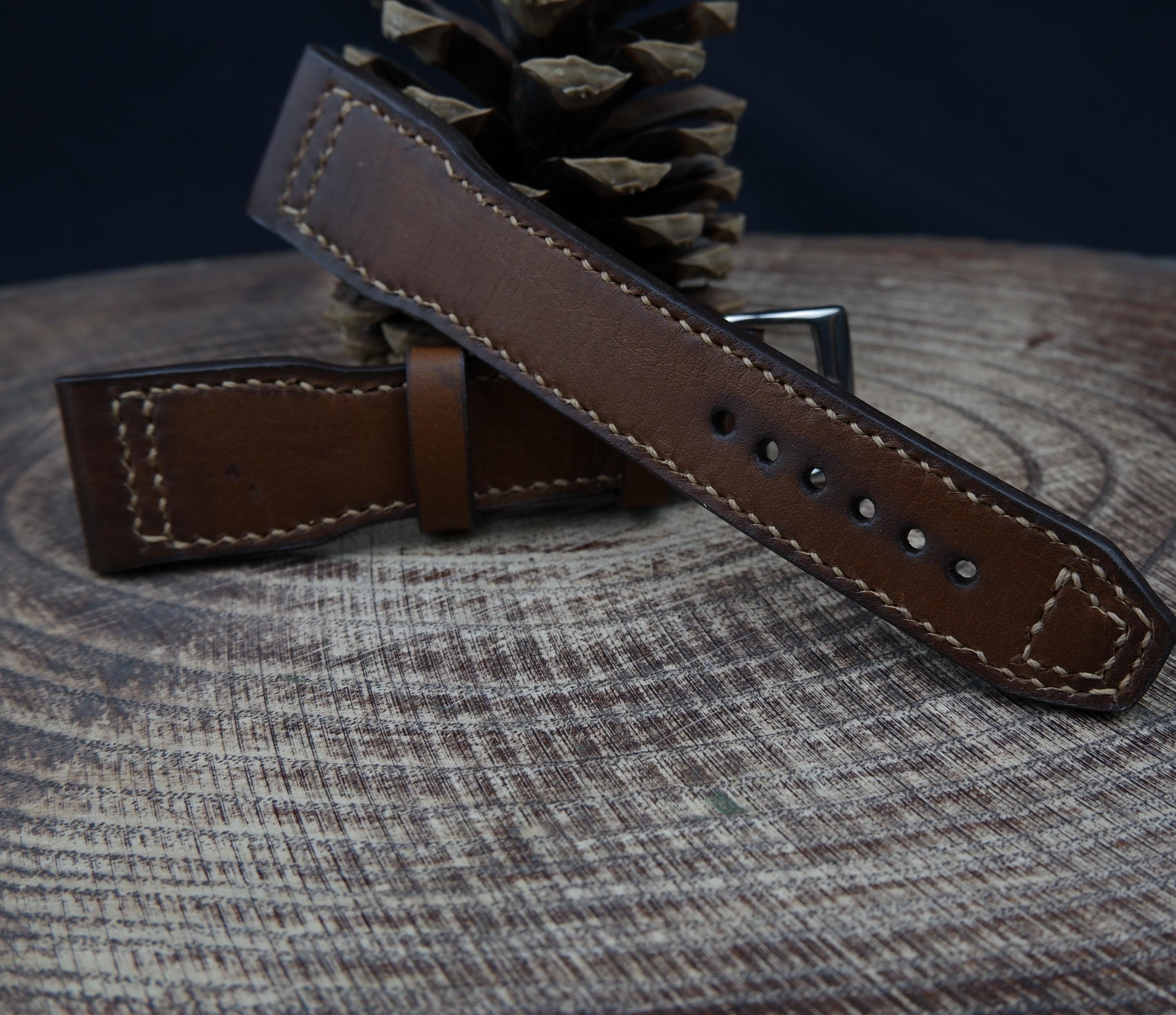 Handmade Pilot Watch Strap, Band for Iwc,brown Veg Tan 21/18 Mm - Etsy