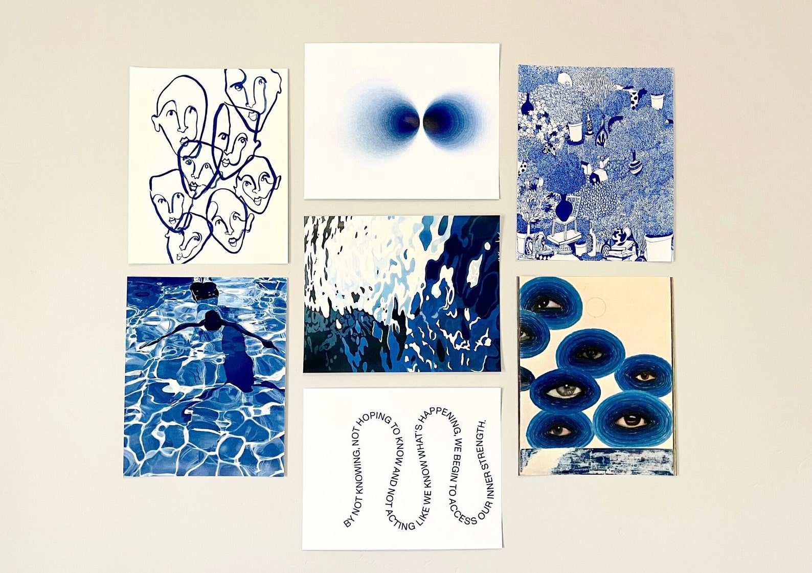 Blue Aesthetic Wall Prints Wall Collage Kit VSCO Girl Room - Etsy