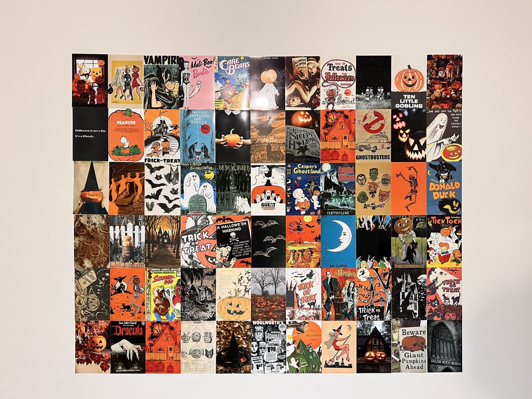 Halloween Wall Collage Kit, Halloween Posters, Fall Posters, Fall Decor ...