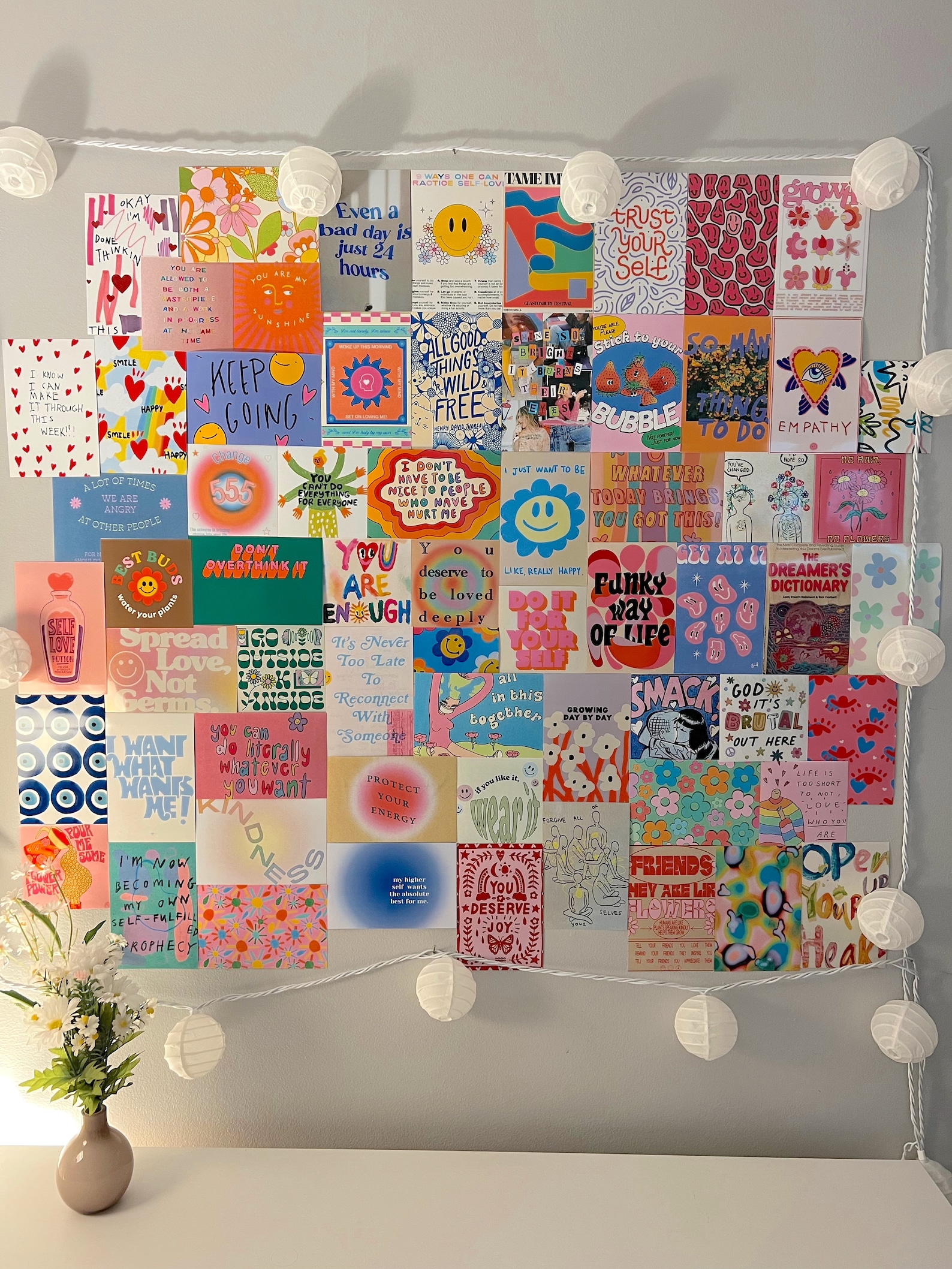 Good Vibes Positive Aesthetic Wall Collage Kit VSCO Girl - Etsy