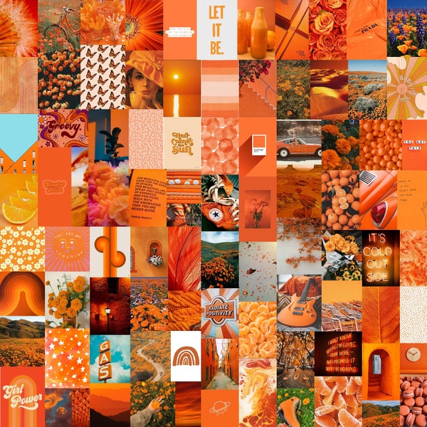 Orange Wall Collage - Etsy