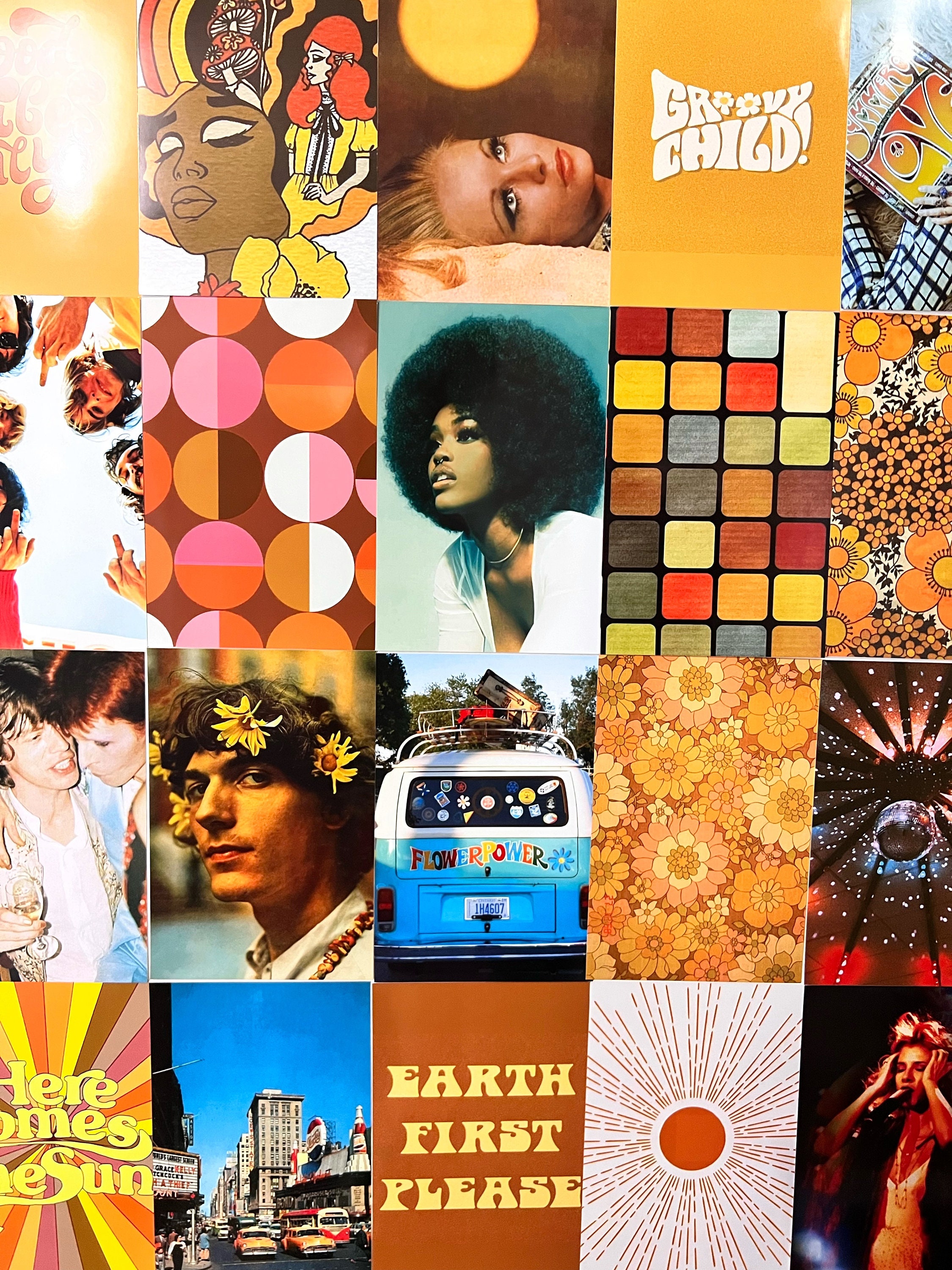 70s Hippie Indie Wall Collage Retro Posters Vintage Posters - Etsy