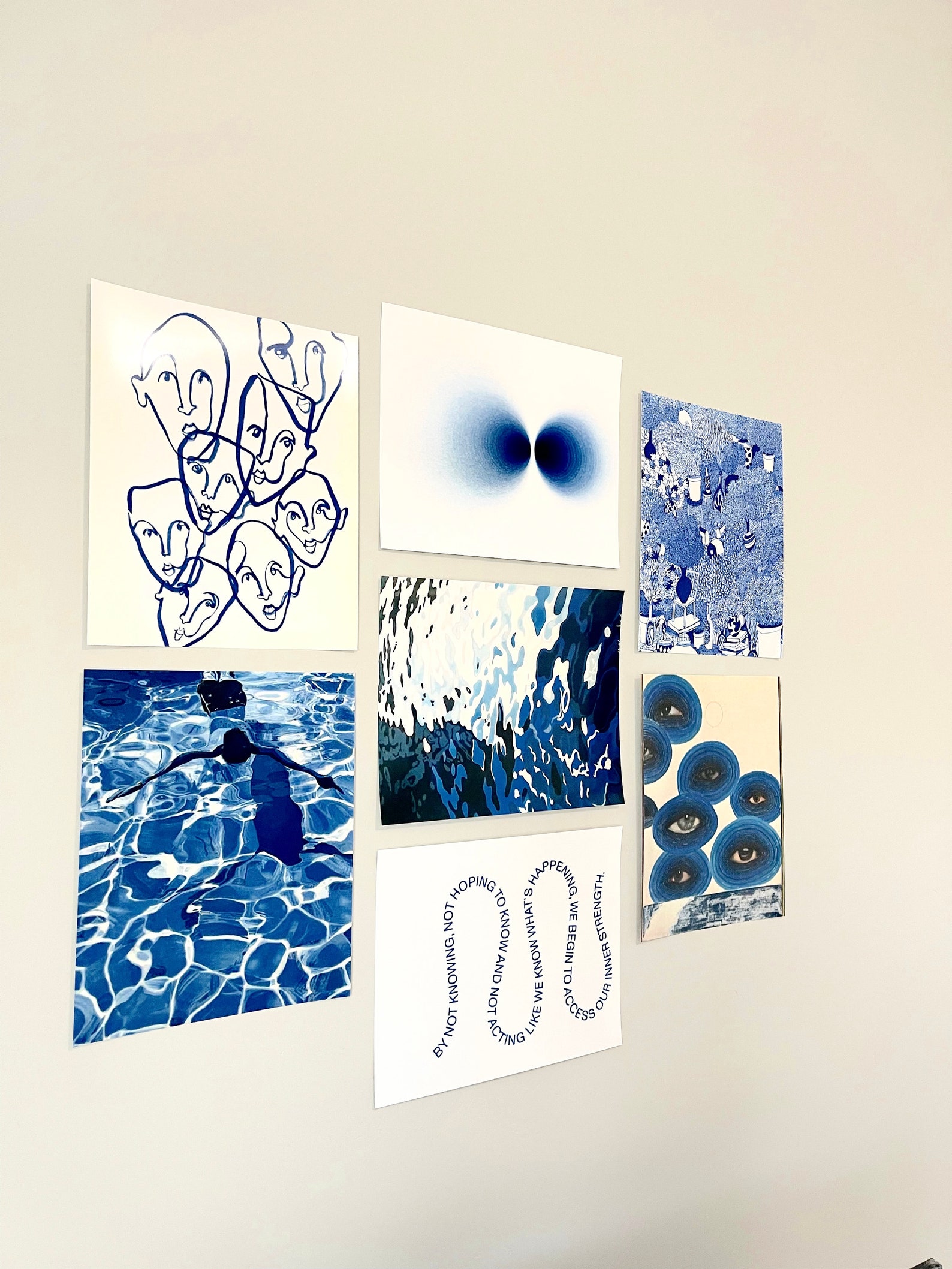 Blue Aesthetic Wall Prints Wall Collage Kit VSCO Girl Room - Etsy