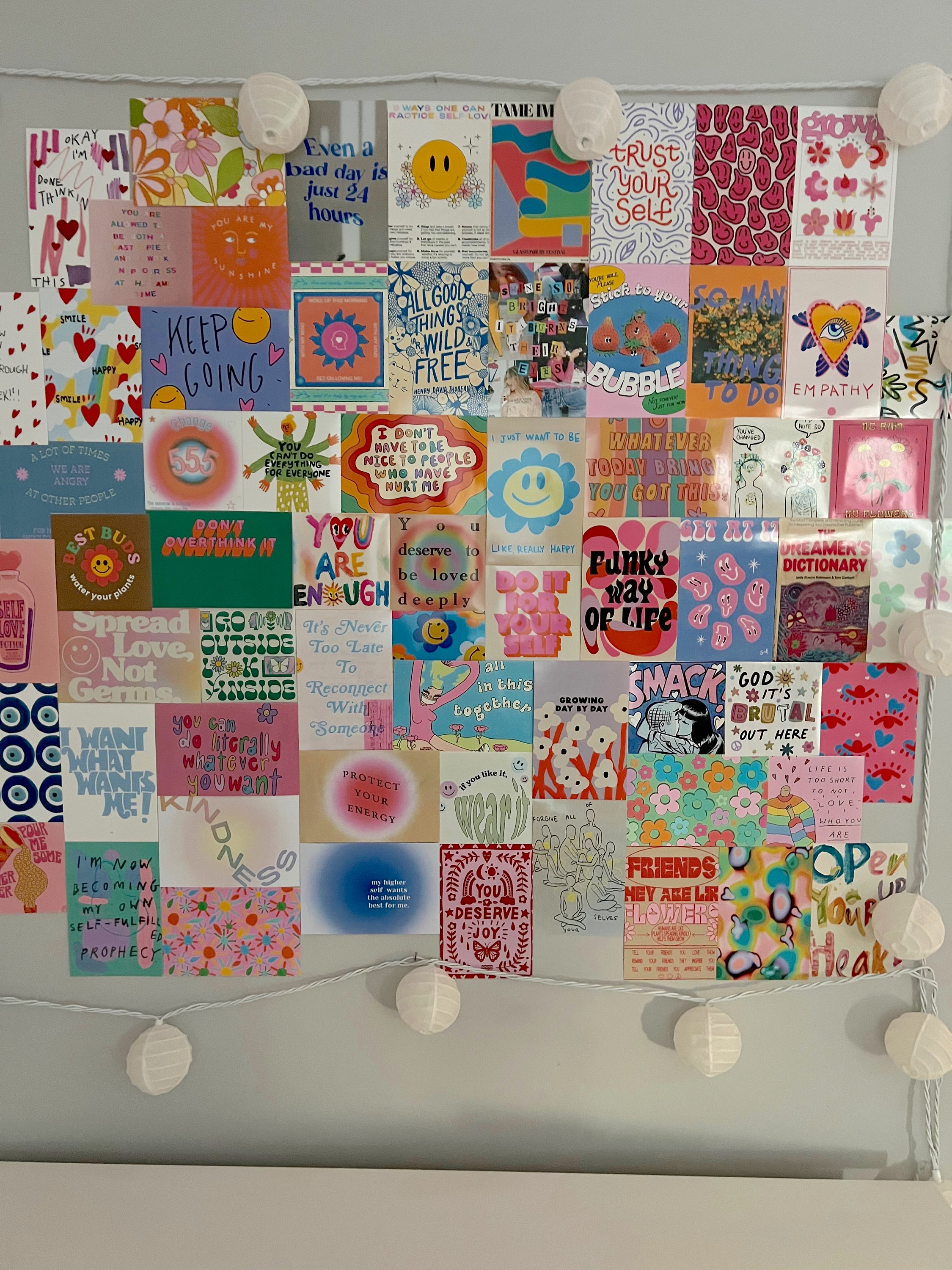 Good Vibes Positive Aesthetic Wall Collage Kit VSCO Girl - Etsy