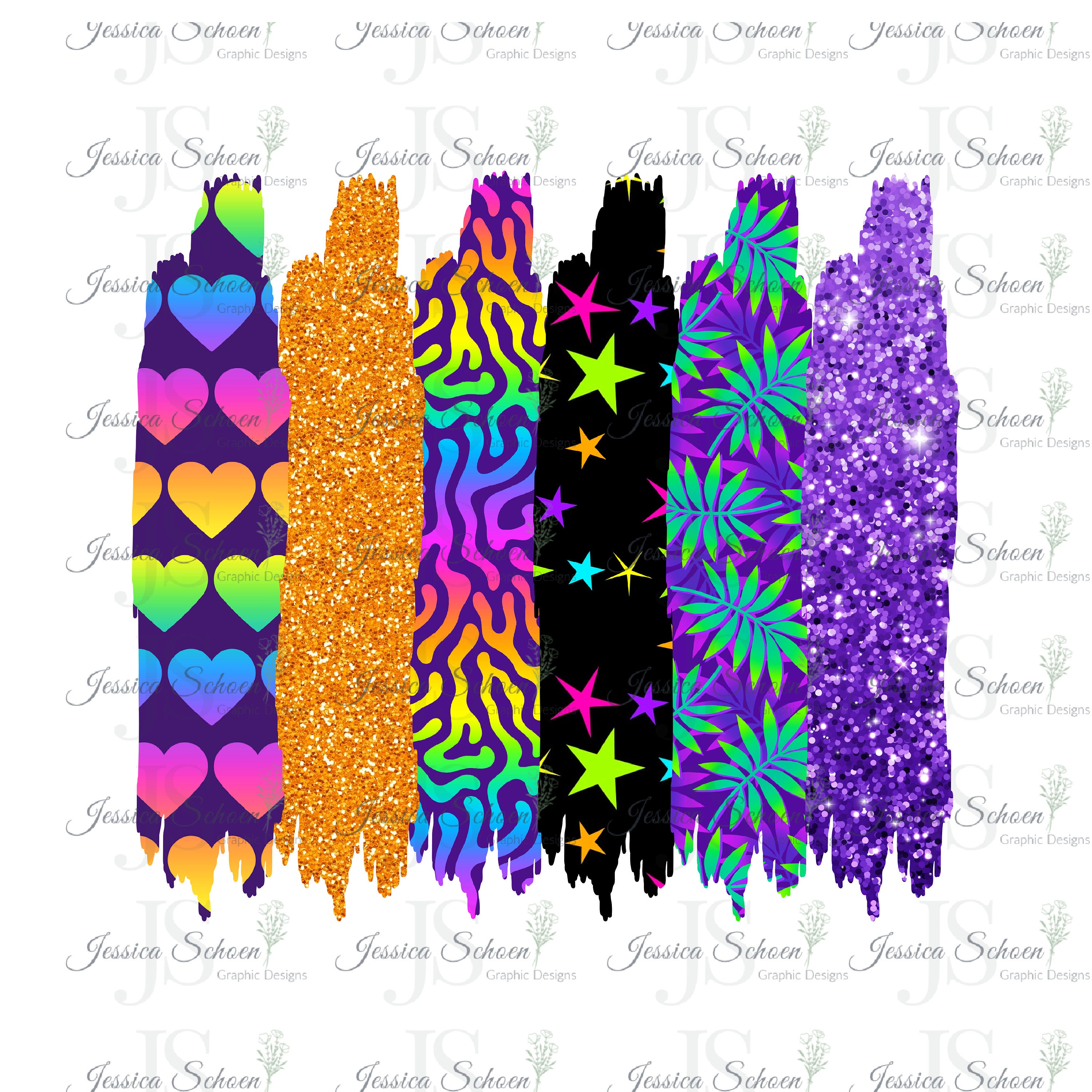 90s Brush Strokes PNG File Sublimation File 80s Brush Strokes ...