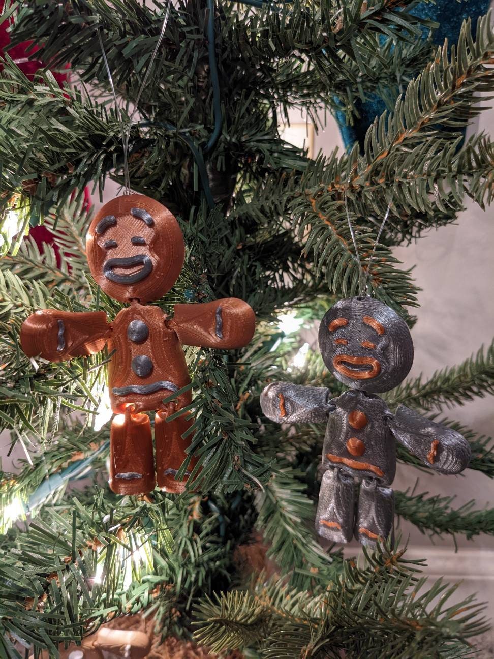 Flexi Factory Gingerbread Man 2-color 3D Printed Ornament - Etsy