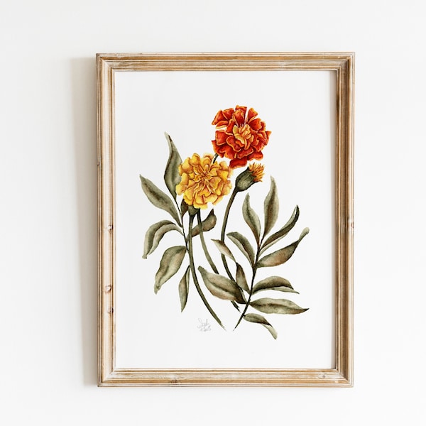 Marigold Print - Etsy