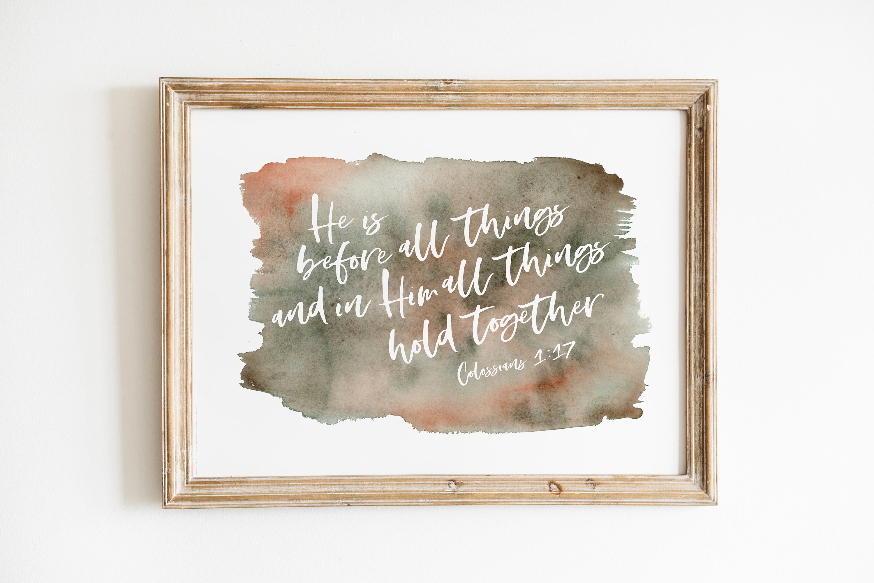 Colossians 1:17 Print Bible Verse Print Loose Watercolor - Etsy