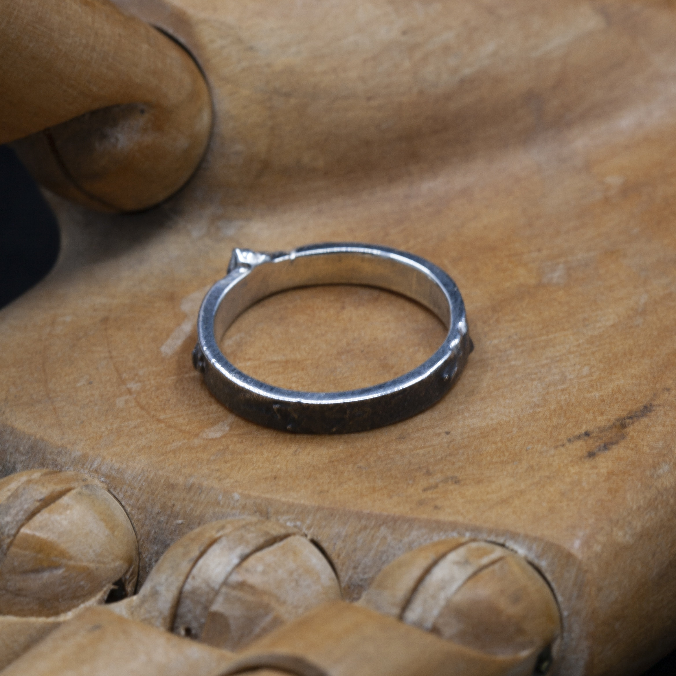 Reticulated Silver Ring Molten Surface With Polished Sides - Etsy UK