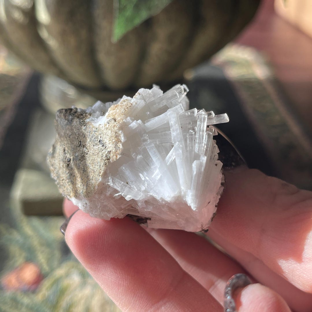 2.5" NATROLITE Crystals Cluster on Matrix Rock From Imilchil, Morocco ...